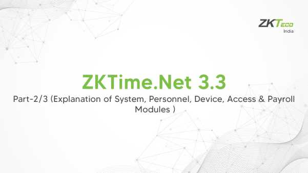 ZKTime.Net 3.3(Support VL Device)